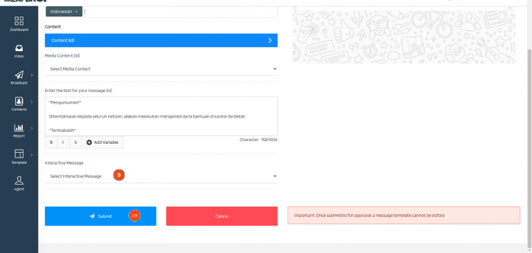 Membuat template pesan - Wazapbro.com